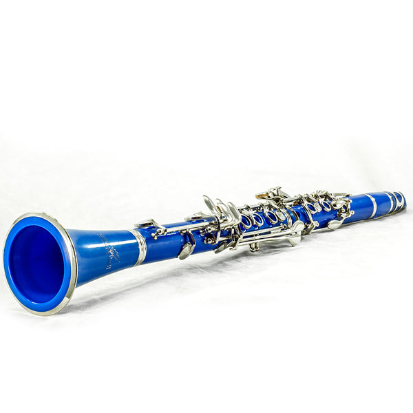 SKY Blue ABS Student Bb Clarinet with Case, Mouthpiece, 11 Reeds, Care ...