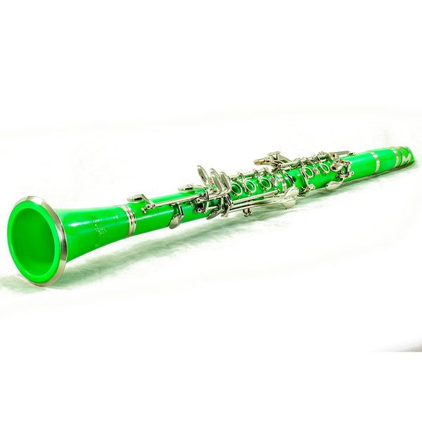 SKY Green ABS Student Bb Clarinet with Case, Mouthpiece, 11 Reeds, Car ...